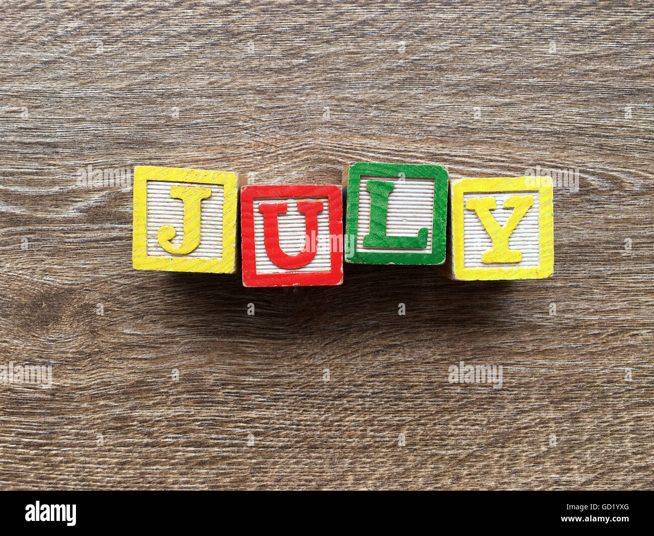 Word july hi-res stock photography and images - Alamy