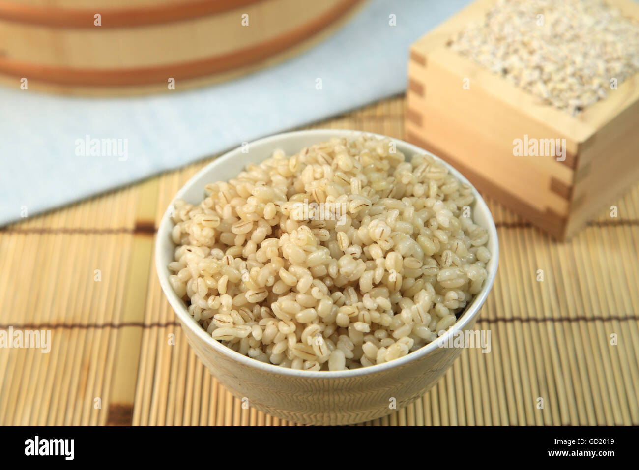 Boiled barley rice Stock Photo - Alamy