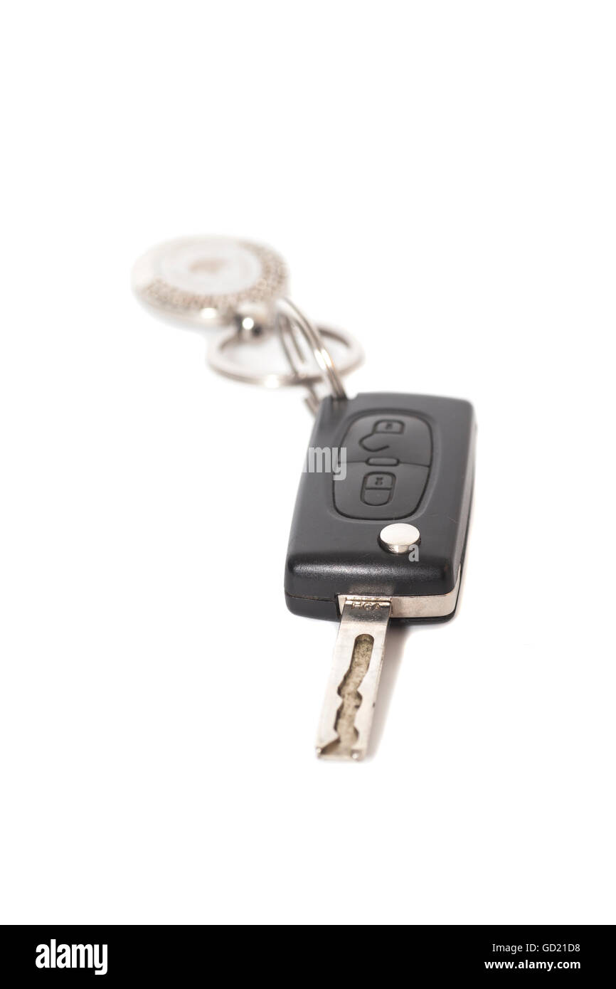 car key isolated on white background Stock Photo - Alamy