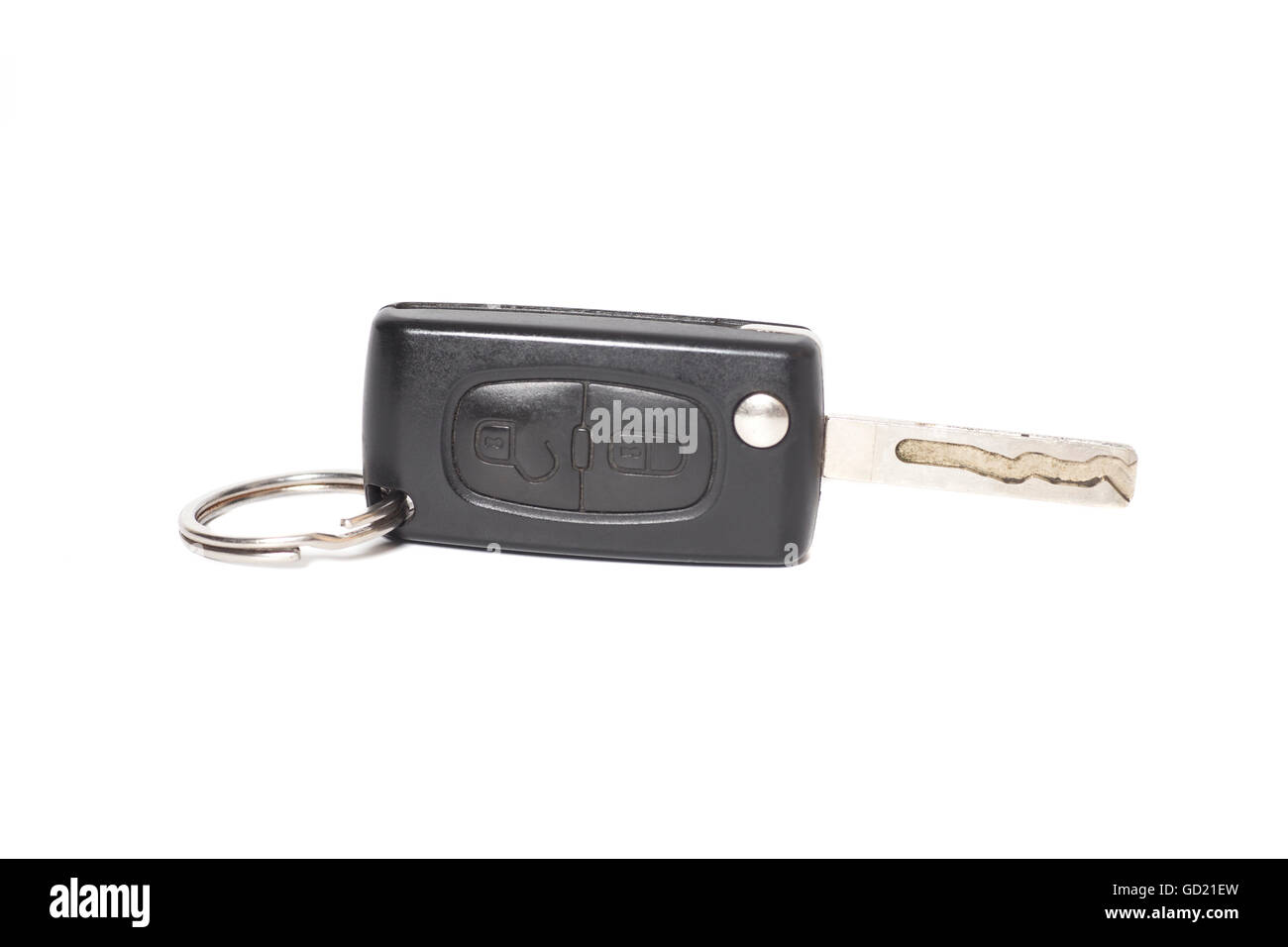 car key isolated on white background Stock Photo - Alamy