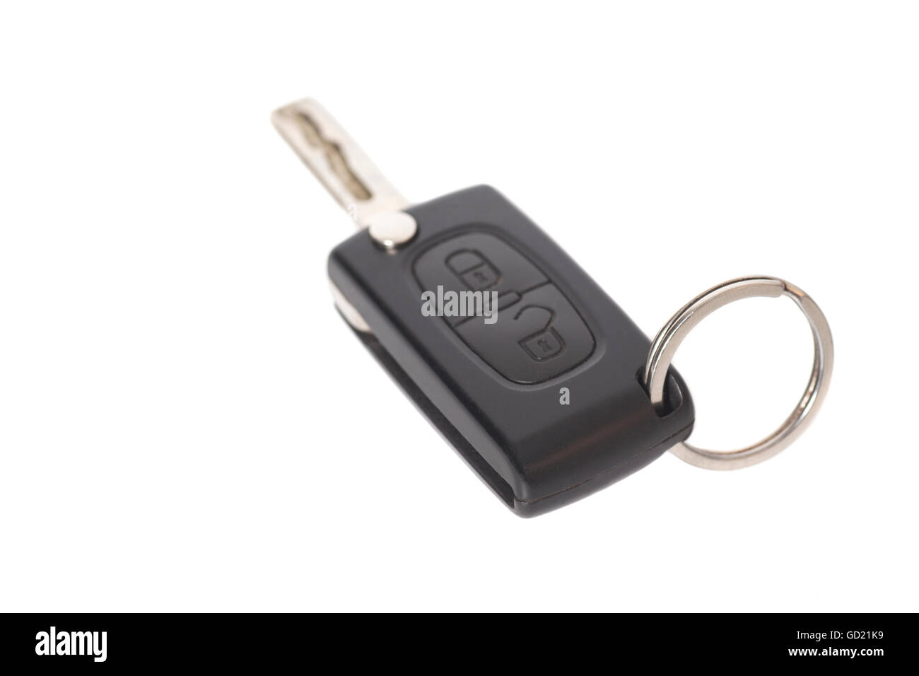 Car key isolated on white background Stock Photo - Alamy