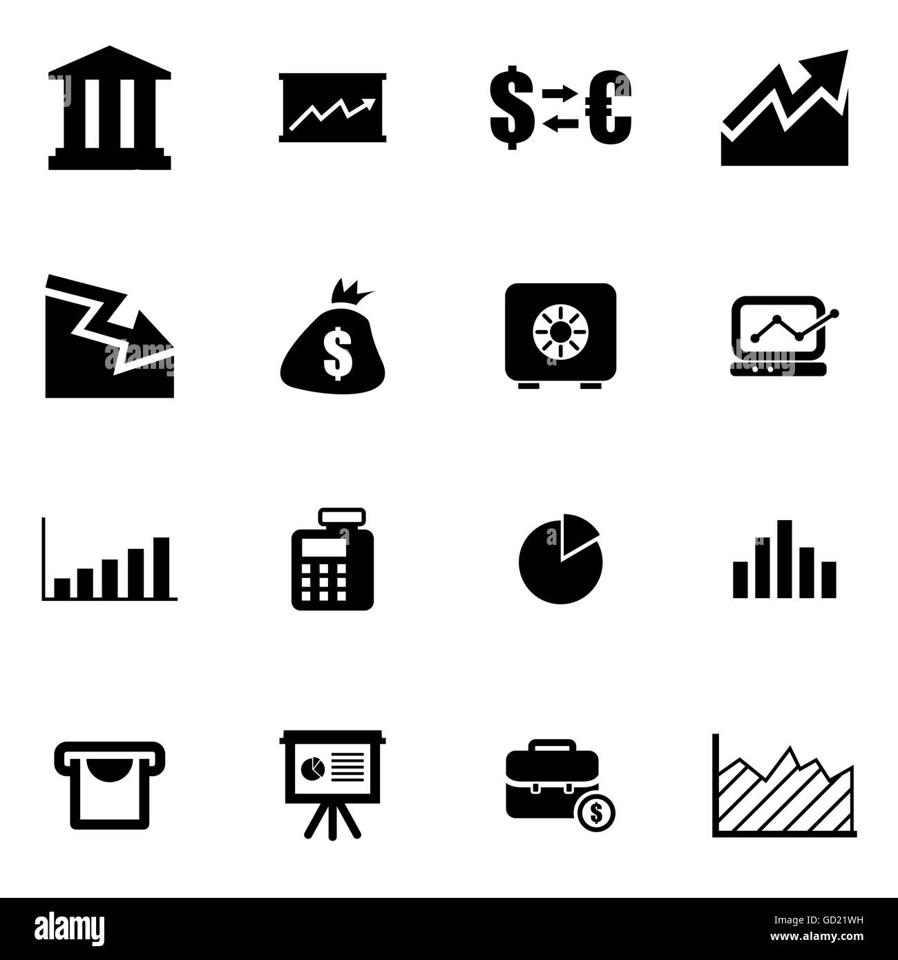 Vector black economic icon set Stock Vector Image & Art - Alamy