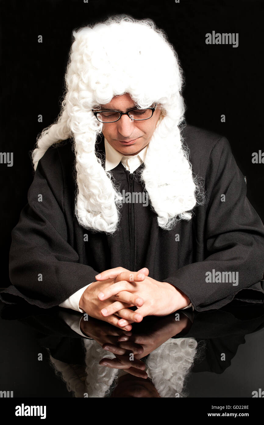 Lawyer in wig and robe hi-res stock photography and images - Alamy