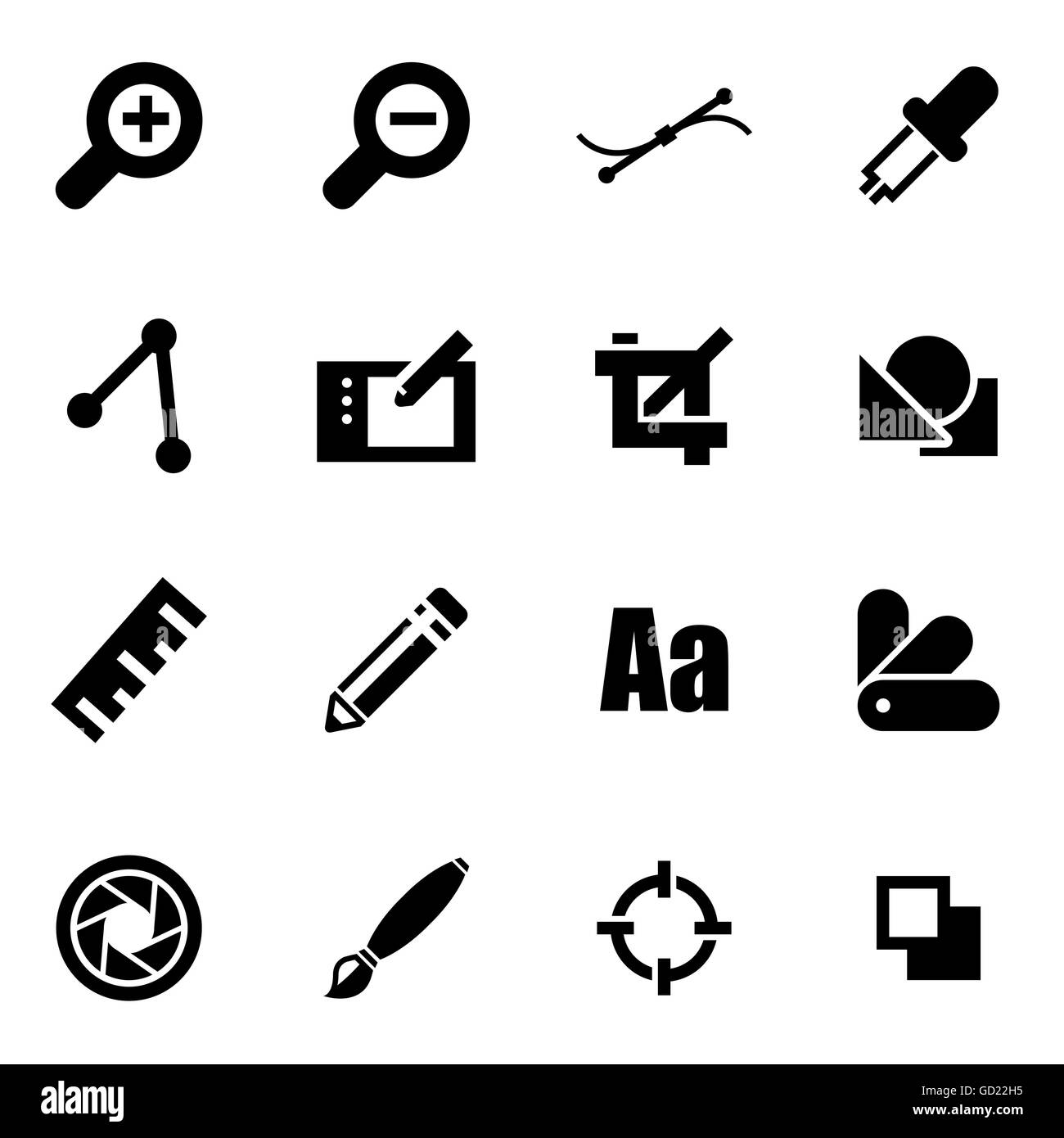 Vector black graphic design icon set Stock Vector Image & Art - Alamy
