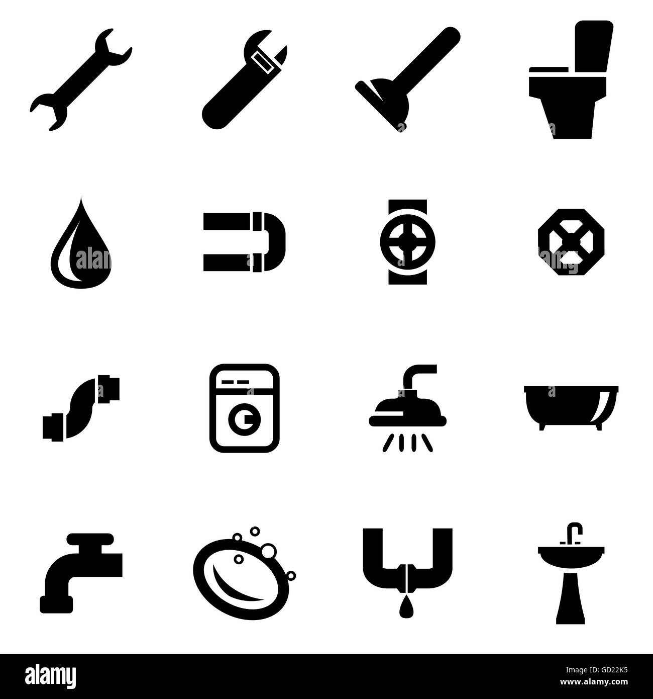 Water meter icon black Cut Out Stock Images & Pictures - Alamy