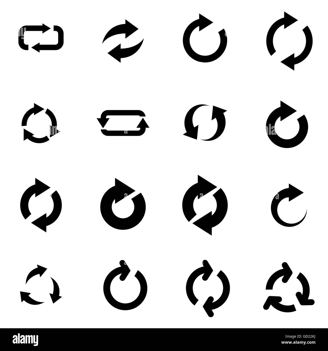 Vector black refresh icon set Stock Vector Image & Art - Alamy