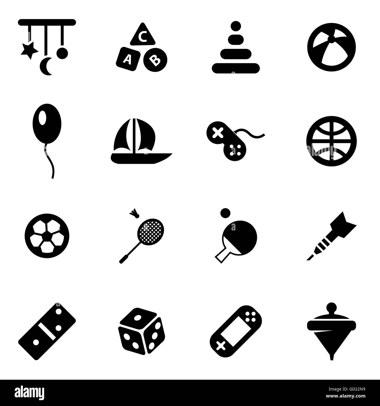 Vector black toys icon set Stock Vector Image & Art - Alamy