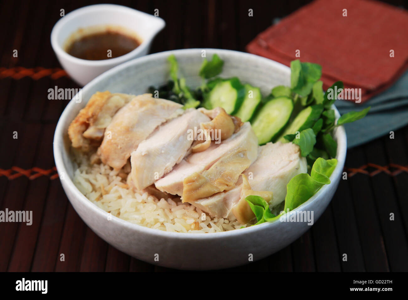 Khao man gai chicken rice hi-res stock photography and images - Alamy