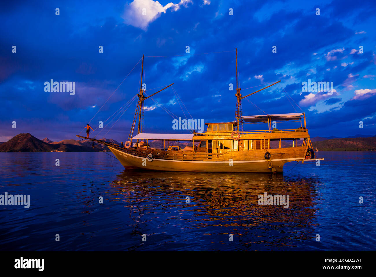 Phinisi fishing boat, Flores Island, Indonesia, Southeast Asia, Asia ...
