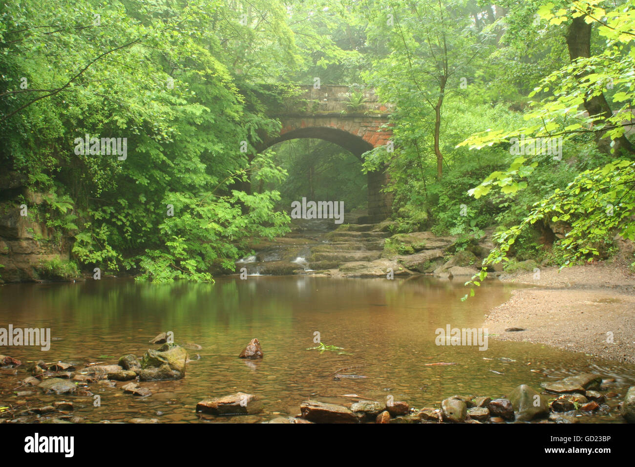 Bridge by falling foss hi-res stock photography and images - Alamy
