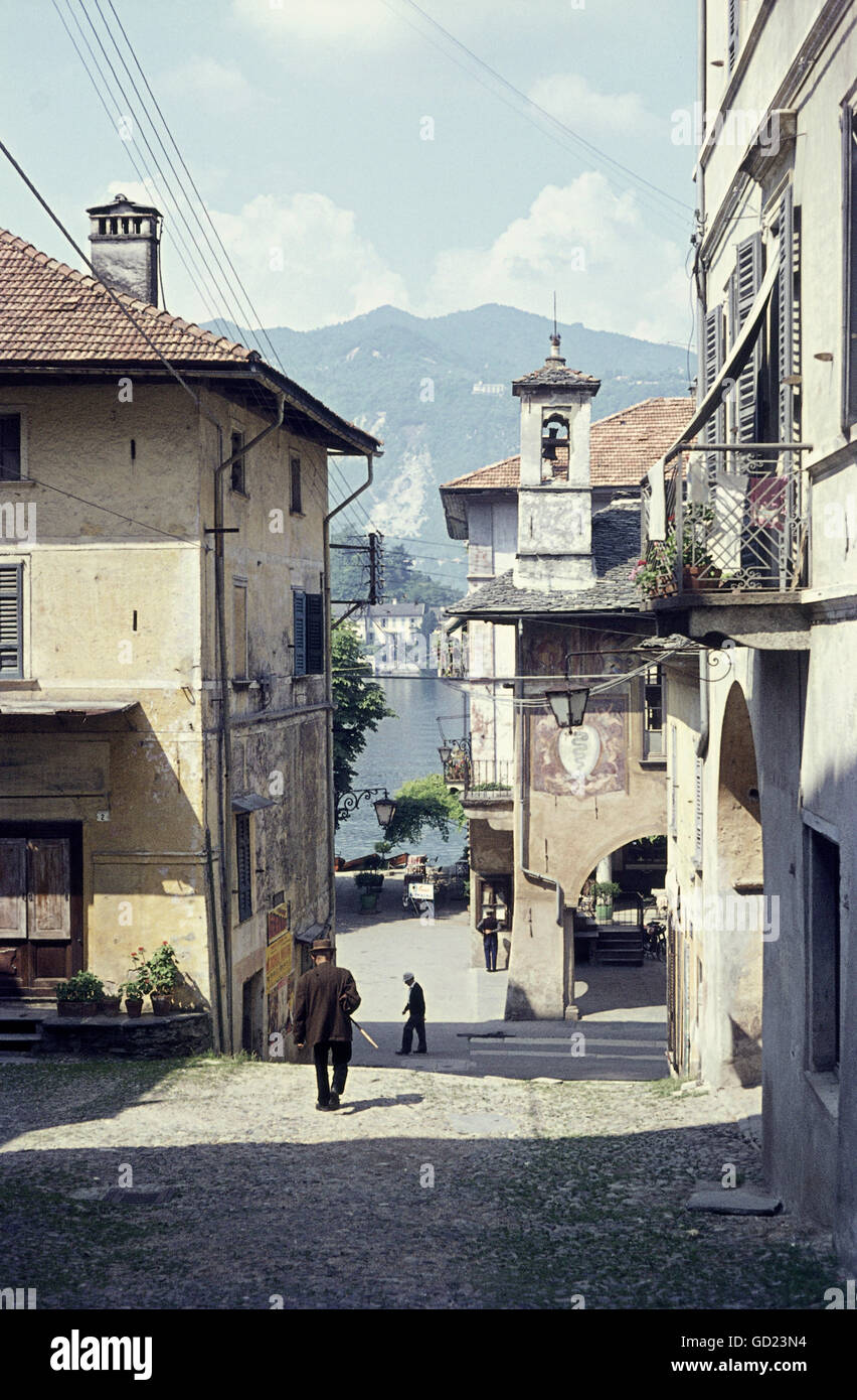 geography / travel, Italy, Orta San Giulio, street scenes, 1964 ...