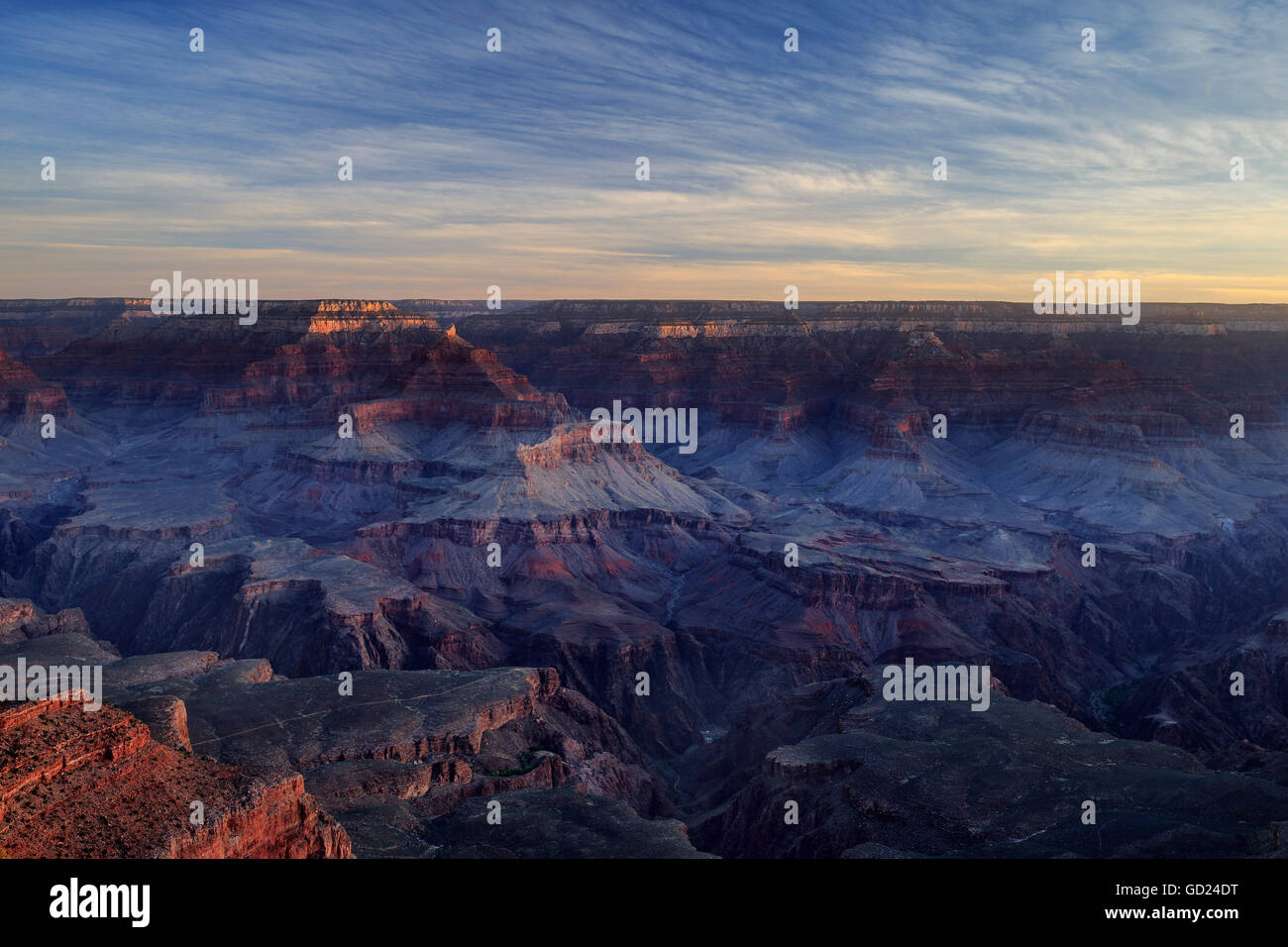 Isis Temple picks up the first light of the day as the sun rises on the ...
