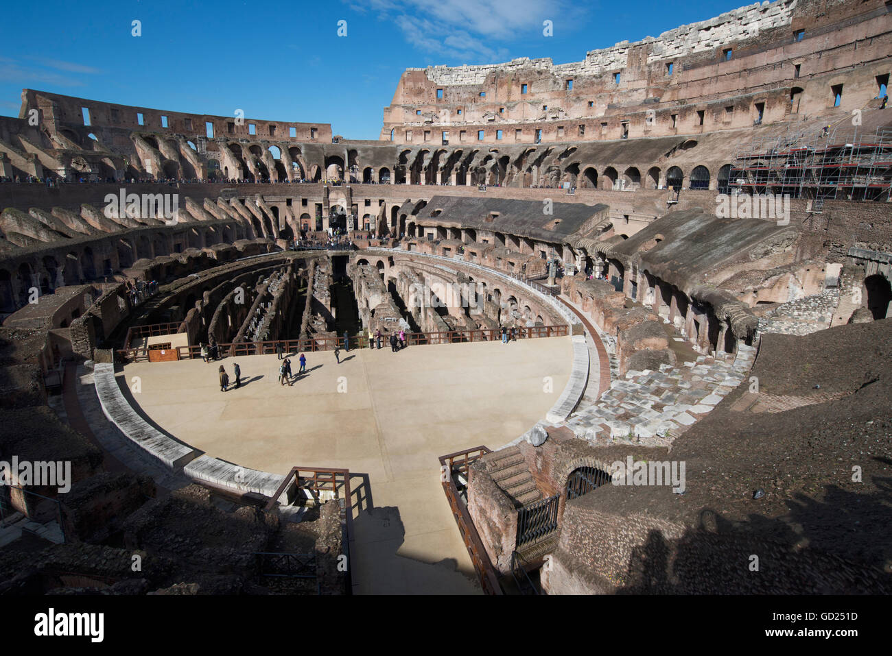 Remains of the Colosseum of Rome built around 70AD, allegedly the ...