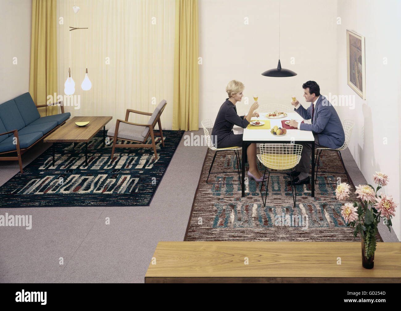 1960s living room hi-res stock photography and images - Alamy