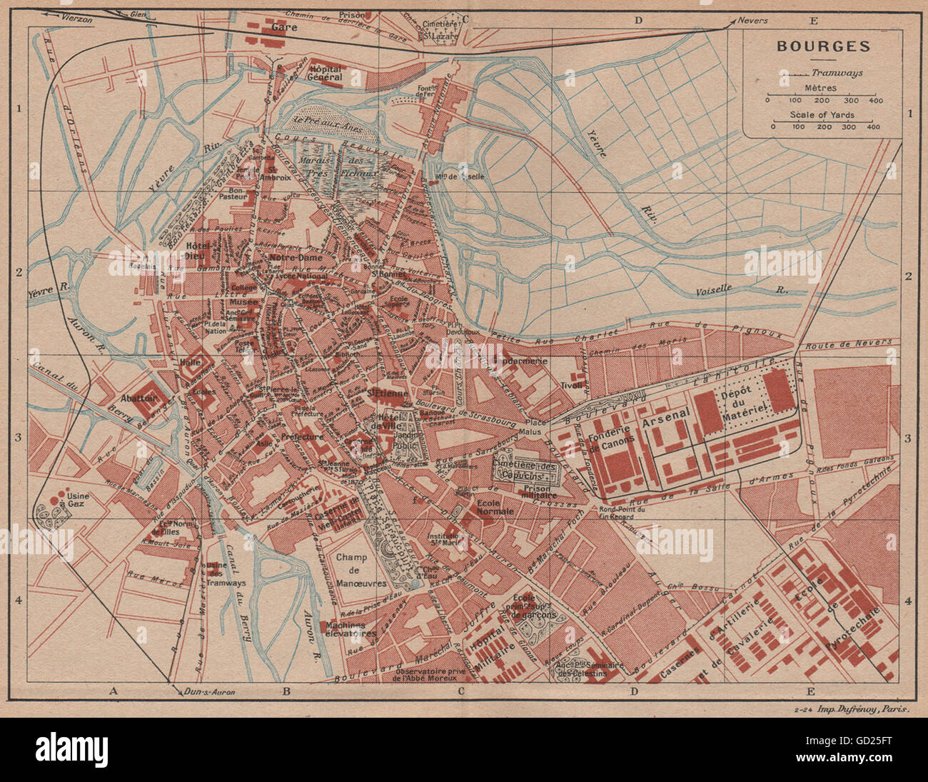Map bourges france hi-res stock photography and images - Alamy