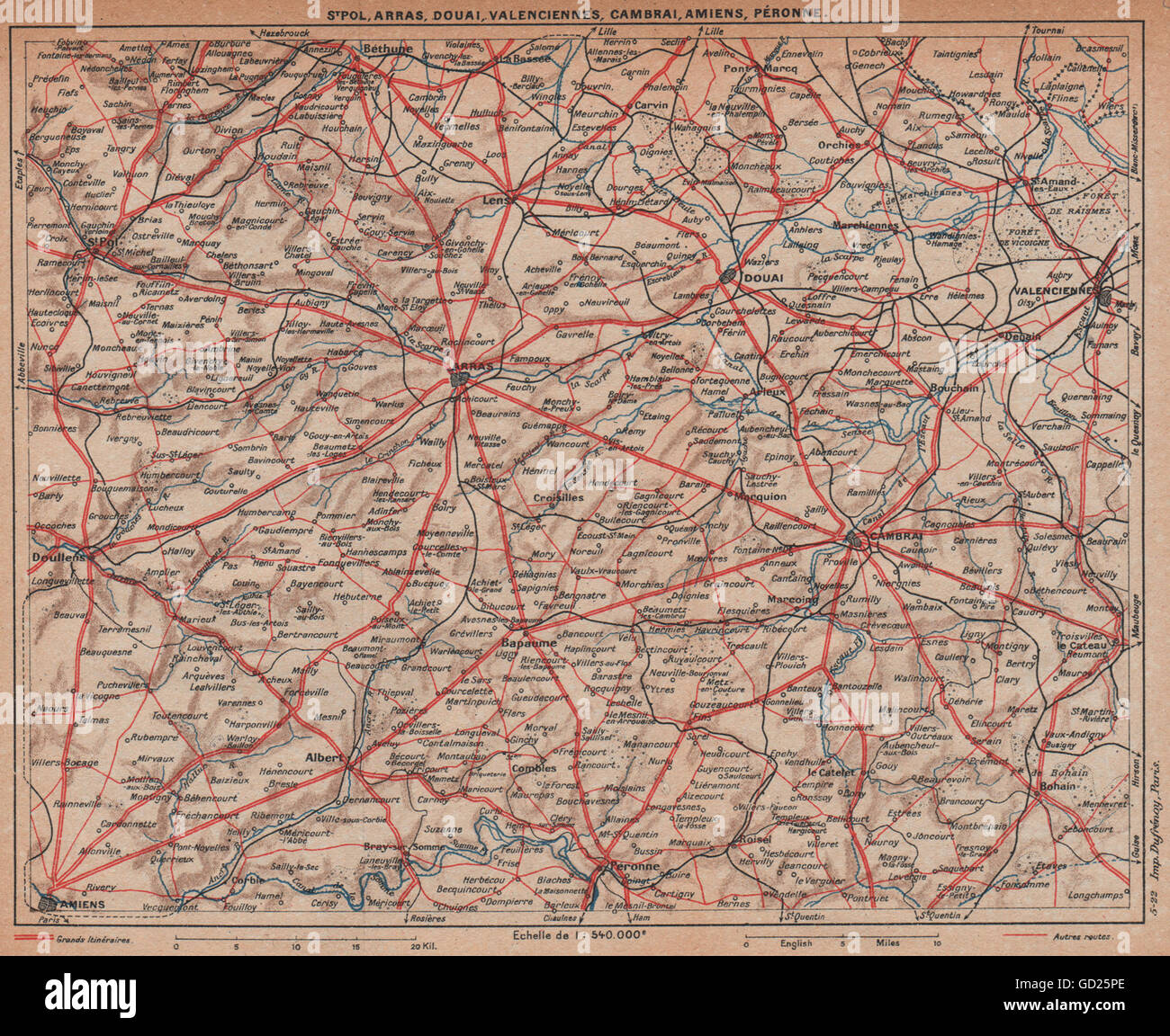Amiens map hi-res stock photography and images - Alamy