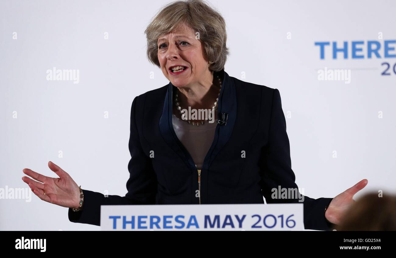 Home Secretary Theresa May officially launches her campaign to become ...
