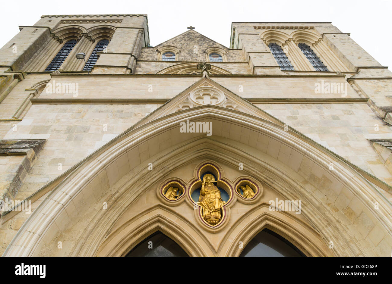 entrance of the Chichester cathedral. The Chichester Cathedral, founded ...
