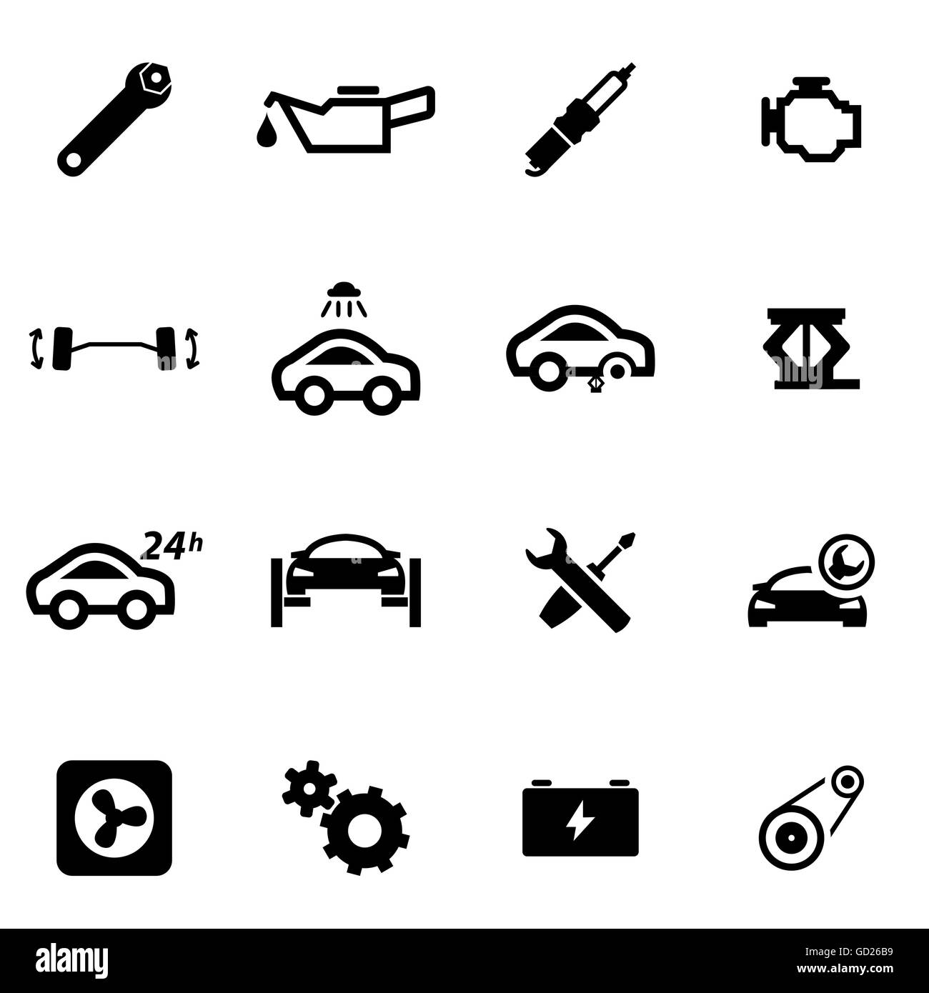 Car automotive services Black and White Stock Photos & Images - Alamy