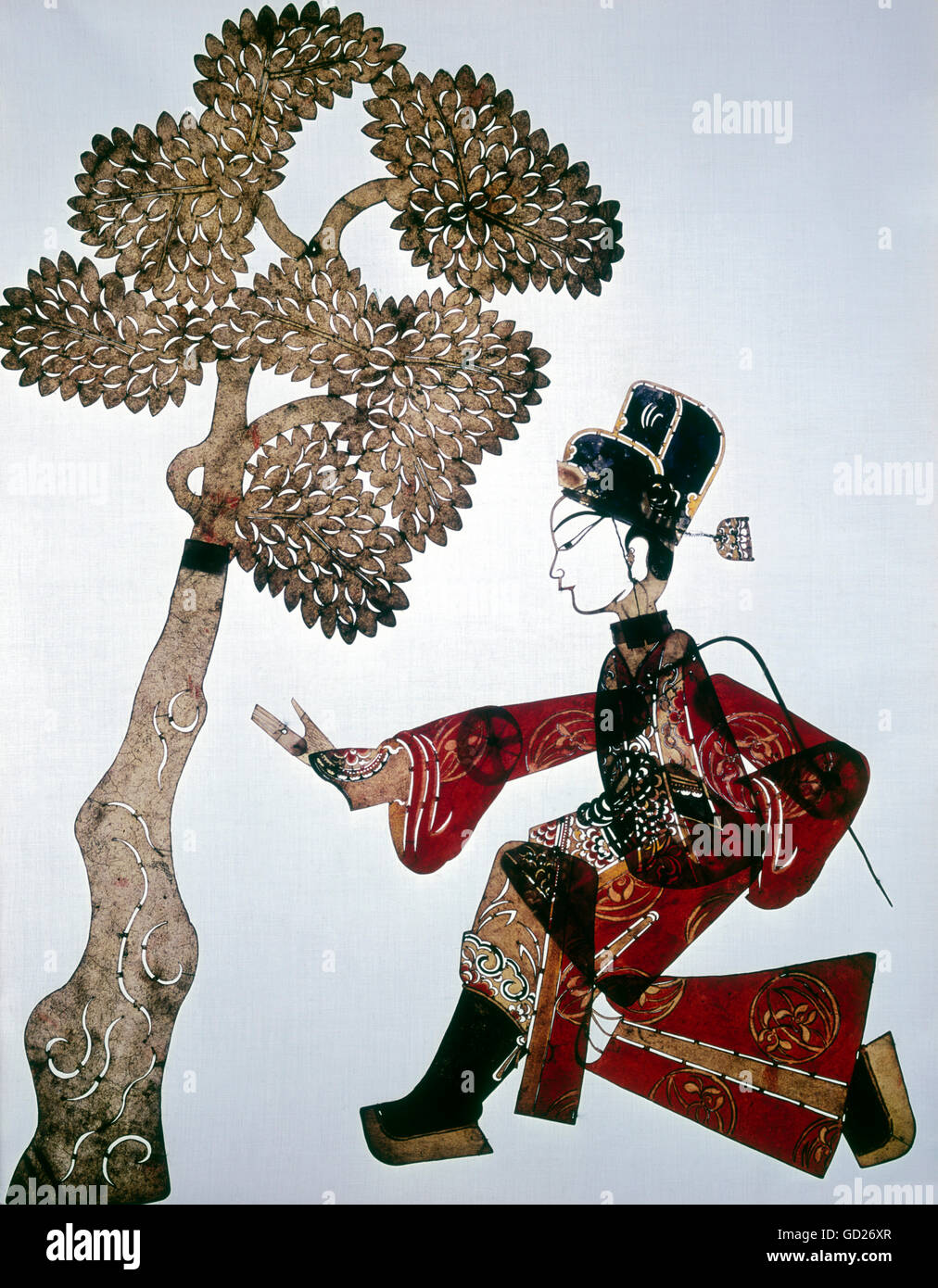 fine arts, China, shadow puppetry, shadow puppet, Szechuan style, 19th ...