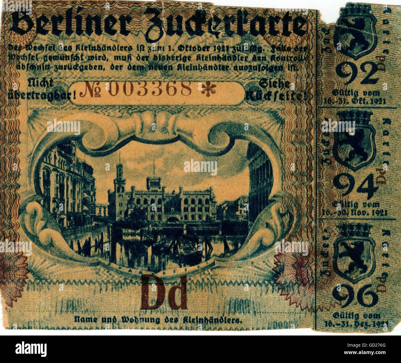 Food ration card hi-res stock photography and images - Alamy