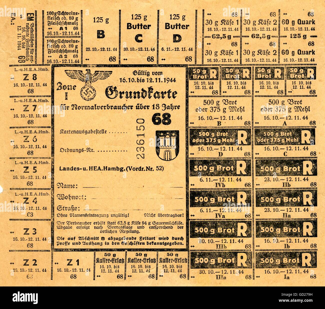 National Socialism, documents, Germany, Hamburg, time of the World War ...