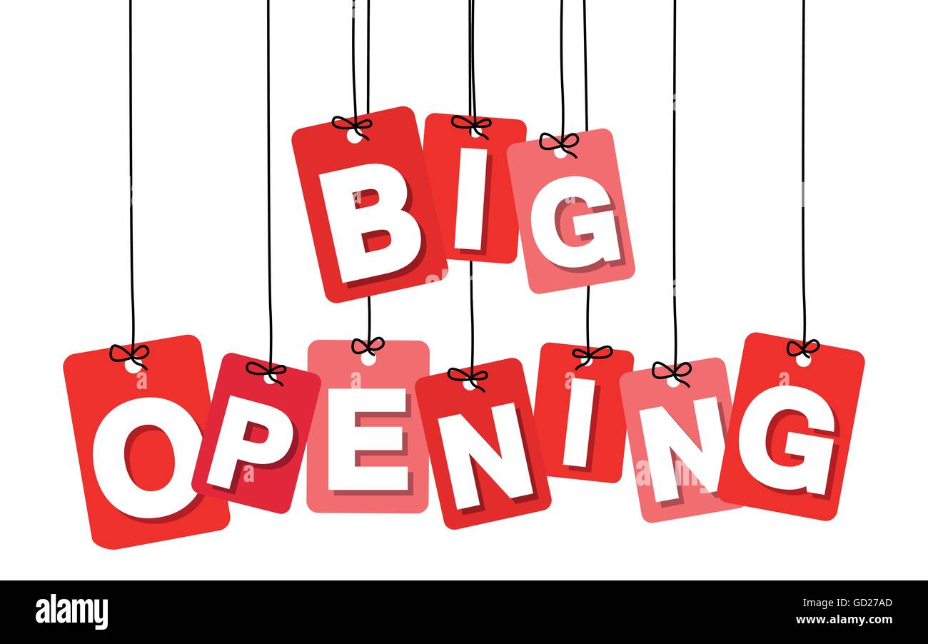 Vector colorful hanging cardboard. Tags - big opening Stock Vector ...