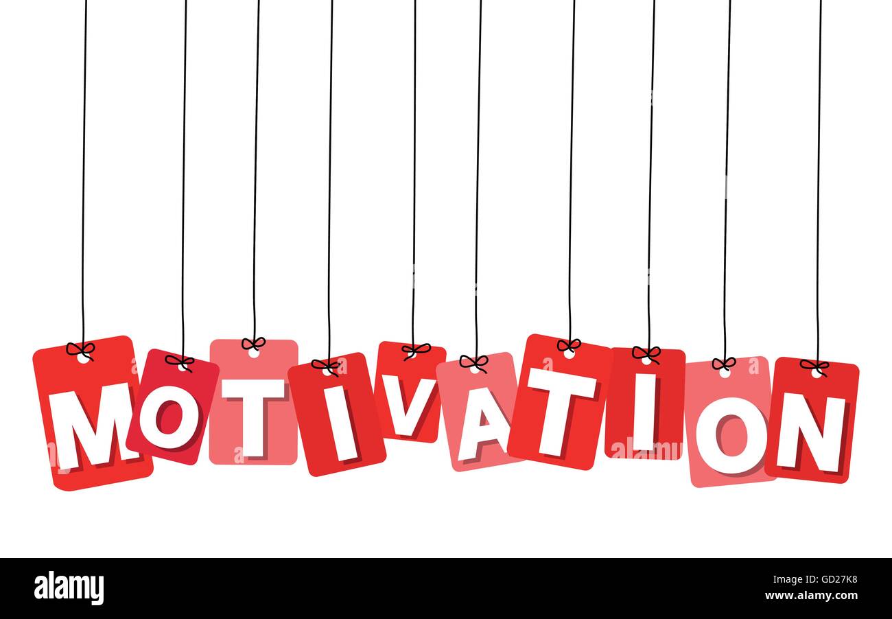 Vector colorful hanging cardboard. Tags - motivation Stock Vector Image ...