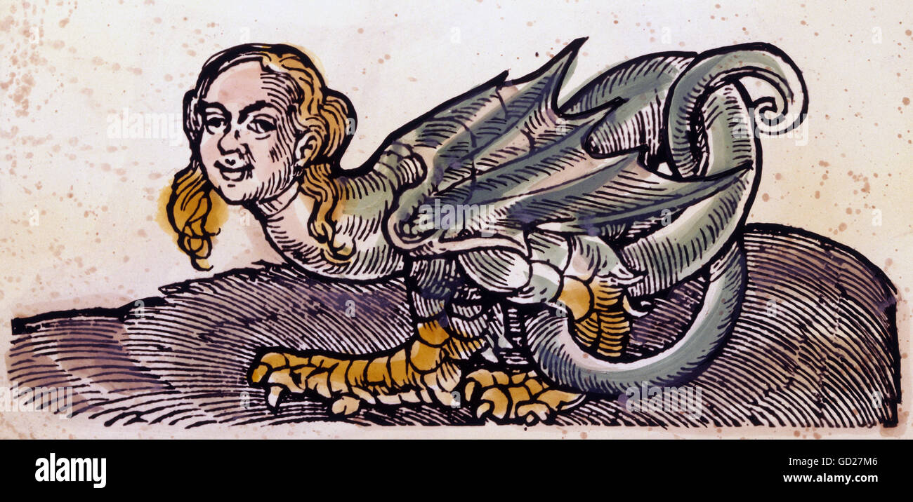 superstition, daemons, Dracopopodis, from "Historia animalium" by ...