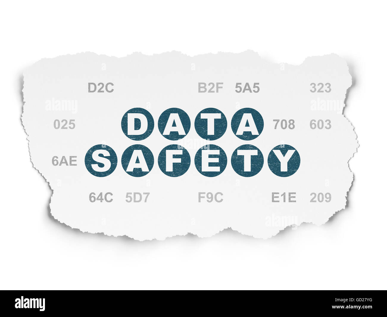 Information concept: Data Safety on Torn Paper background Stock Photo ...