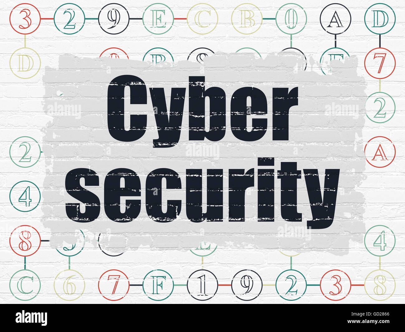 Safety concept: Cyber Security on wall background Stock Photo - Alamy