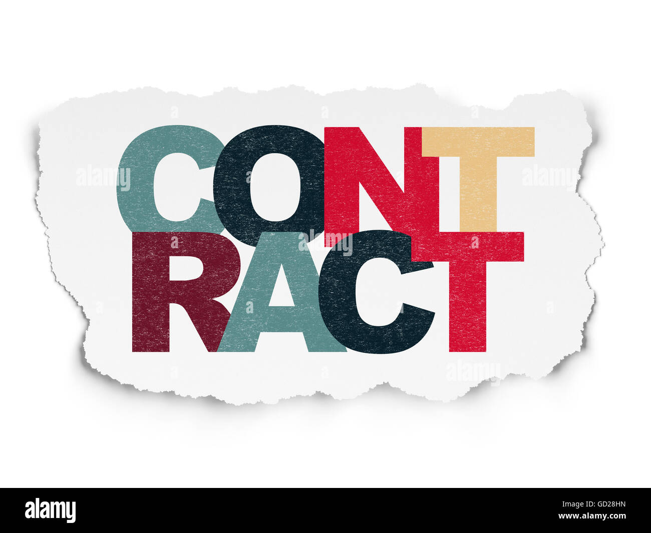 Finance concept: Contract on Torn Paper background Stock Photo - Alamy