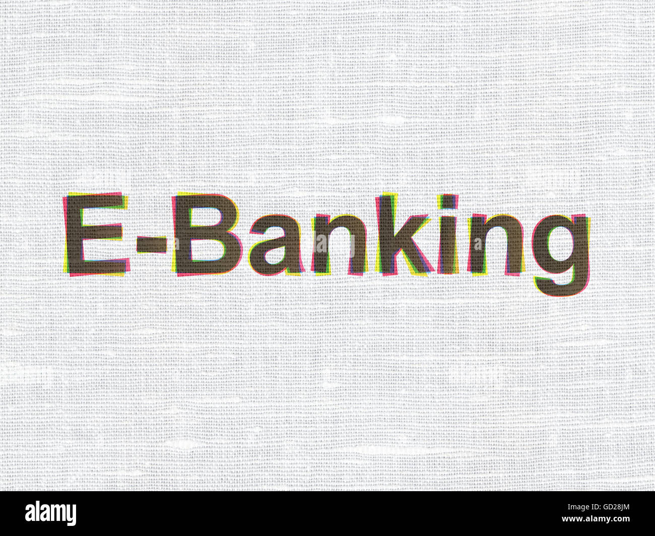 Business concept: E-Banking on fabric texture background Stock Photo ...
