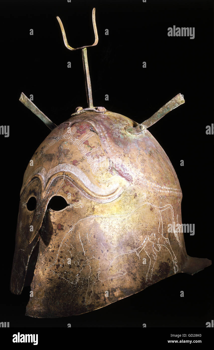 weapons/arms, defensive arms, helmets, ancient world, Italo-corinthian ...