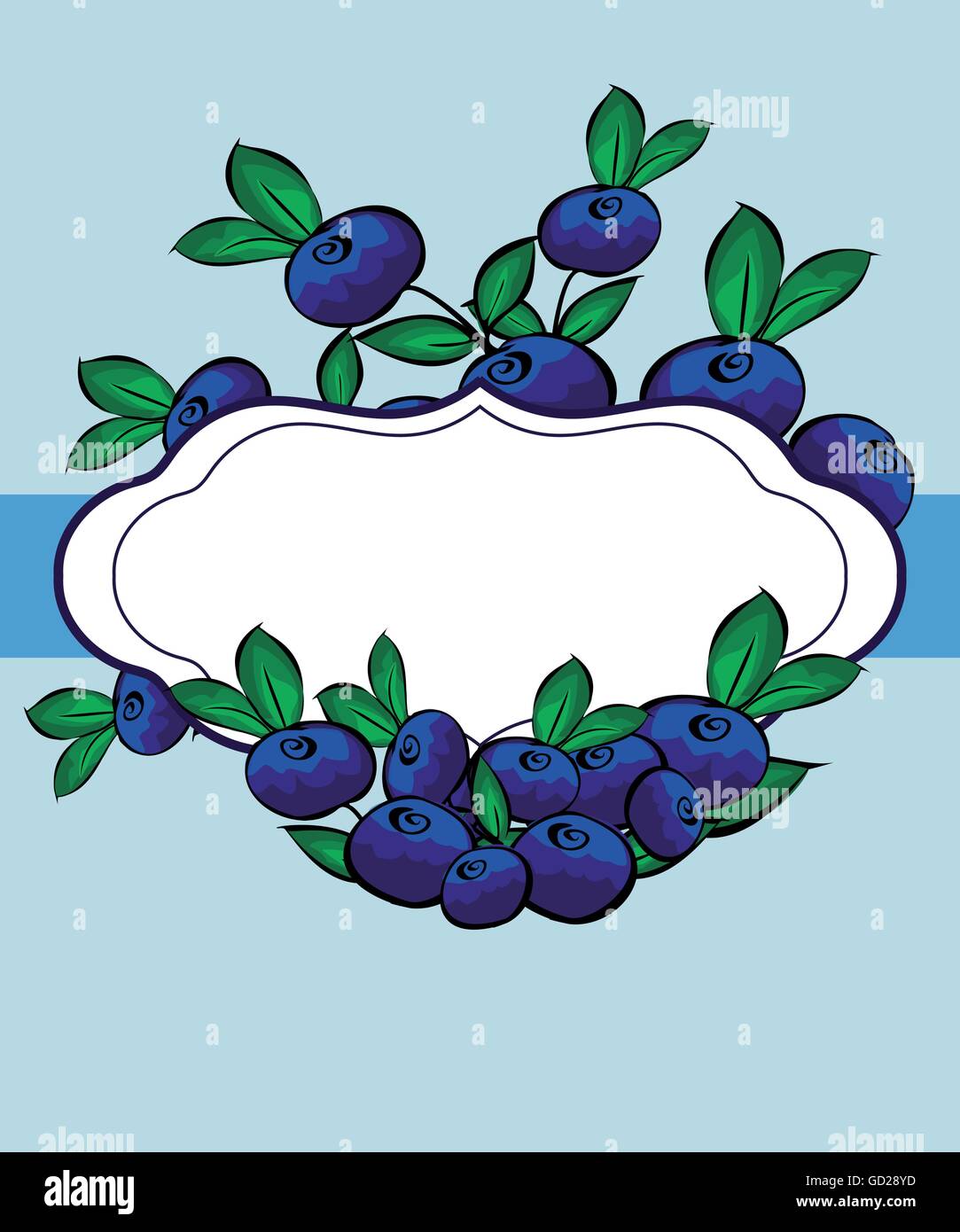 Vector hand drawn blueberry berry label Stock Vector Image & Art - Alamy