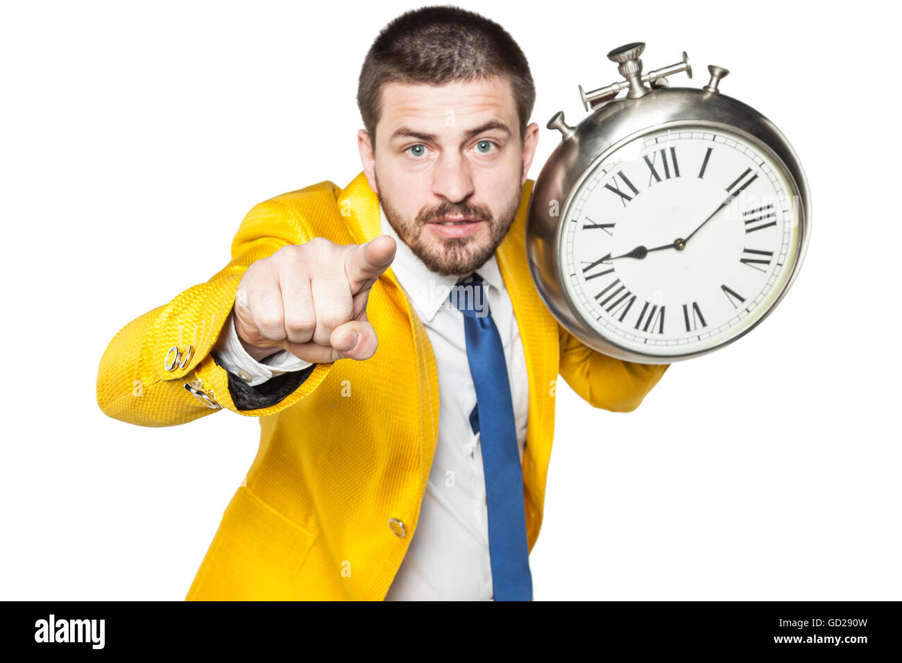Hand pointing clock set hi-res stock photography and images - Alamy
