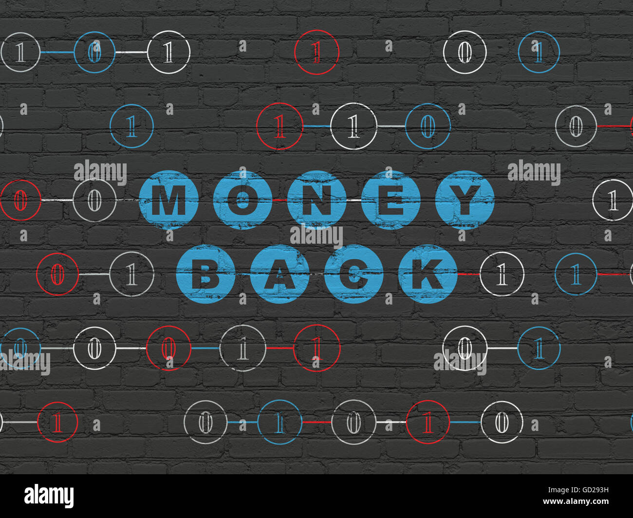 Finance concept: Money Back on wall background Stock Photo - Alamy