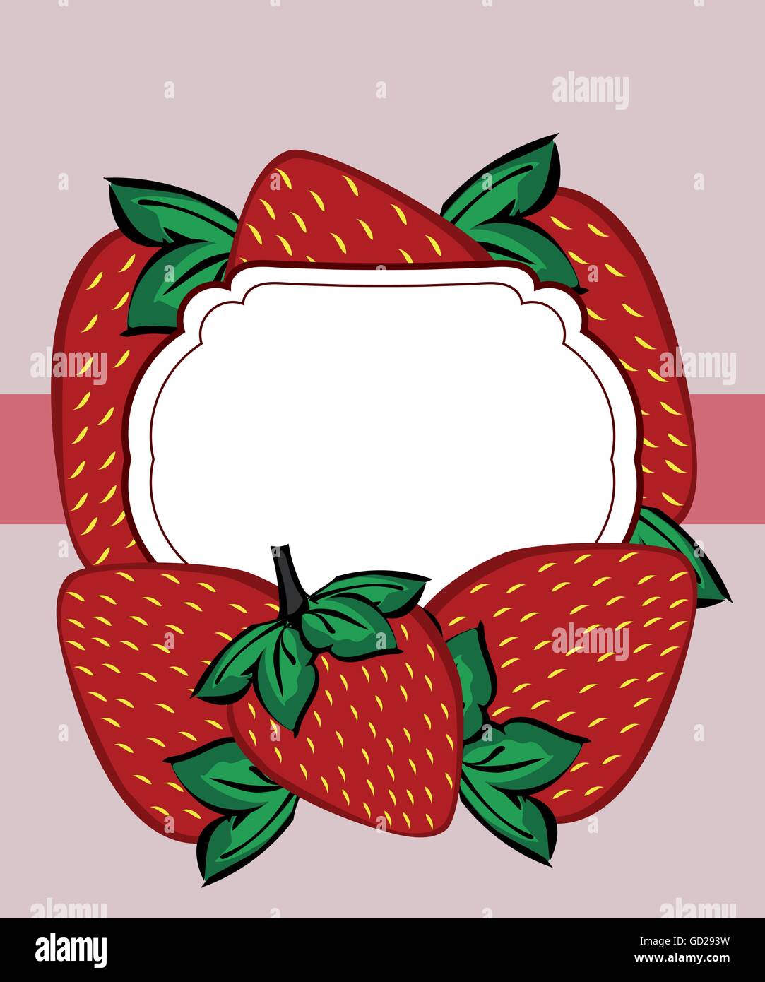 Red strawberry realistic berries Stock Vector Images - Alamy