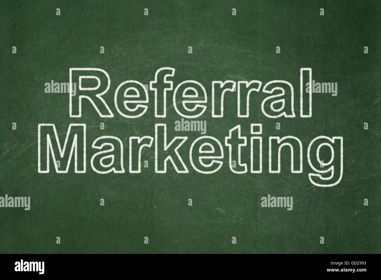 Marketing concept: Referral Marketing on chalkboard background Stock ...