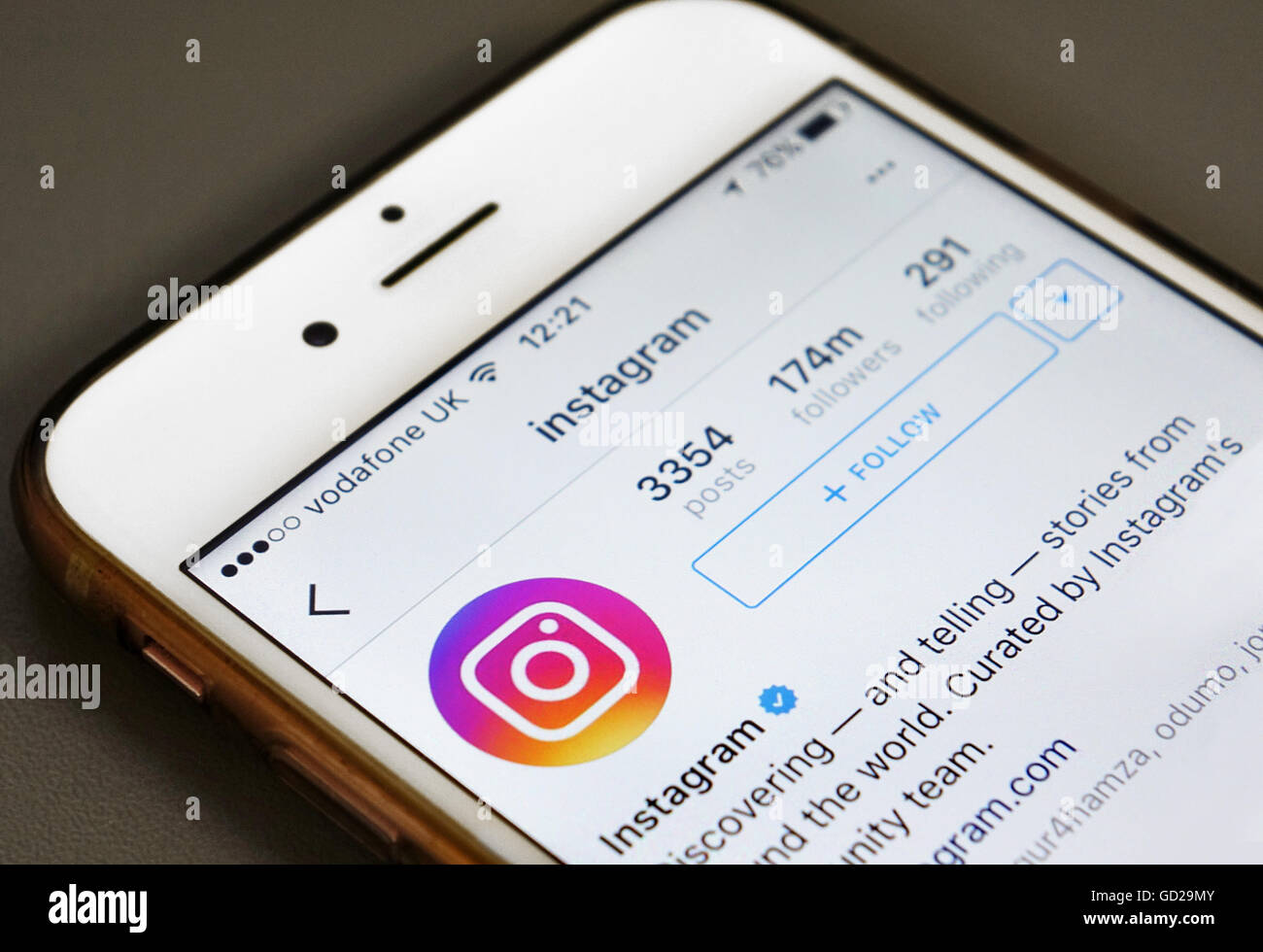 Image of Instagrams Instagram page on mobile Stock Photo - Alamy