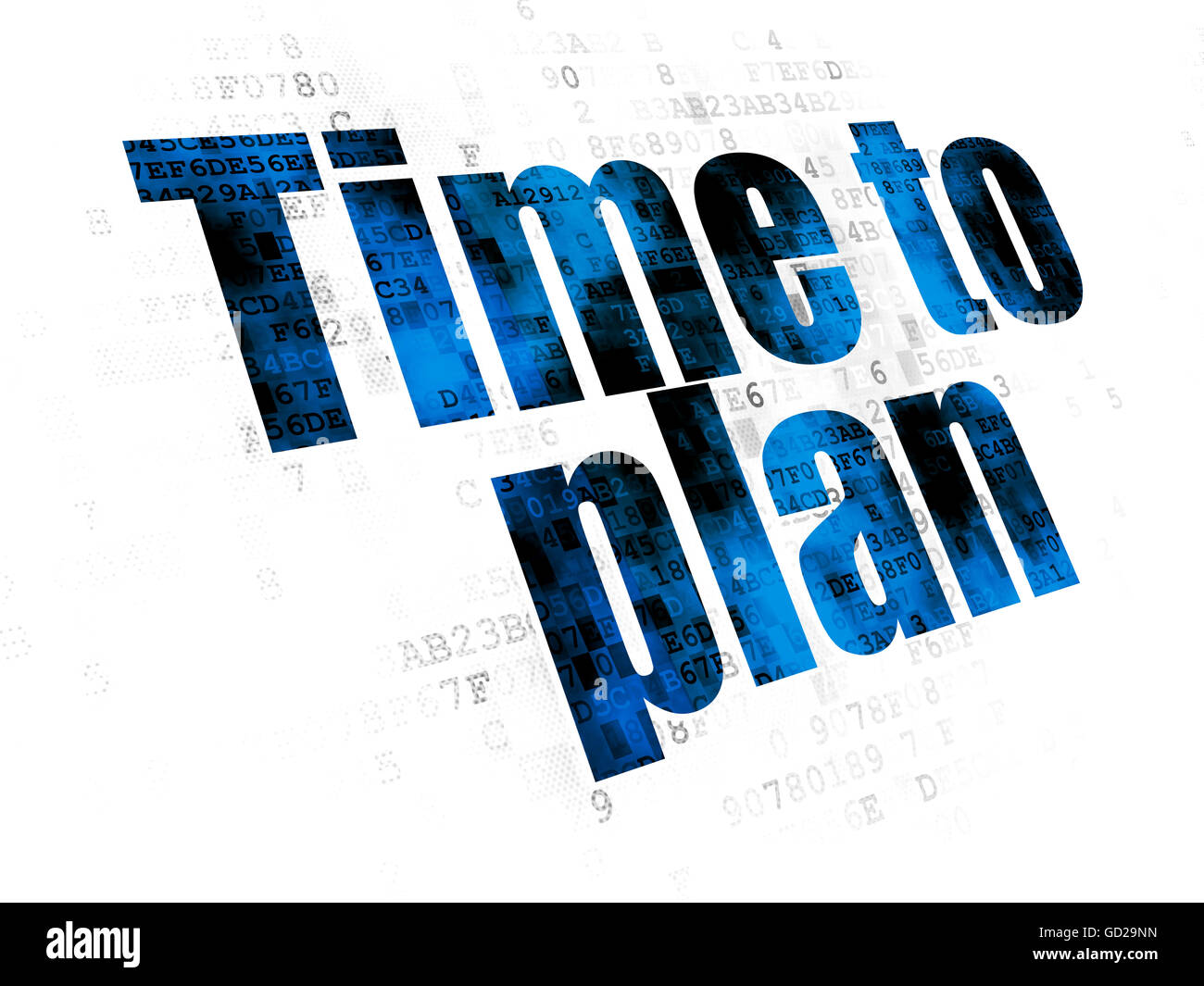 Time concept: Time to Plan on Digital background Stock Photo - Alamy