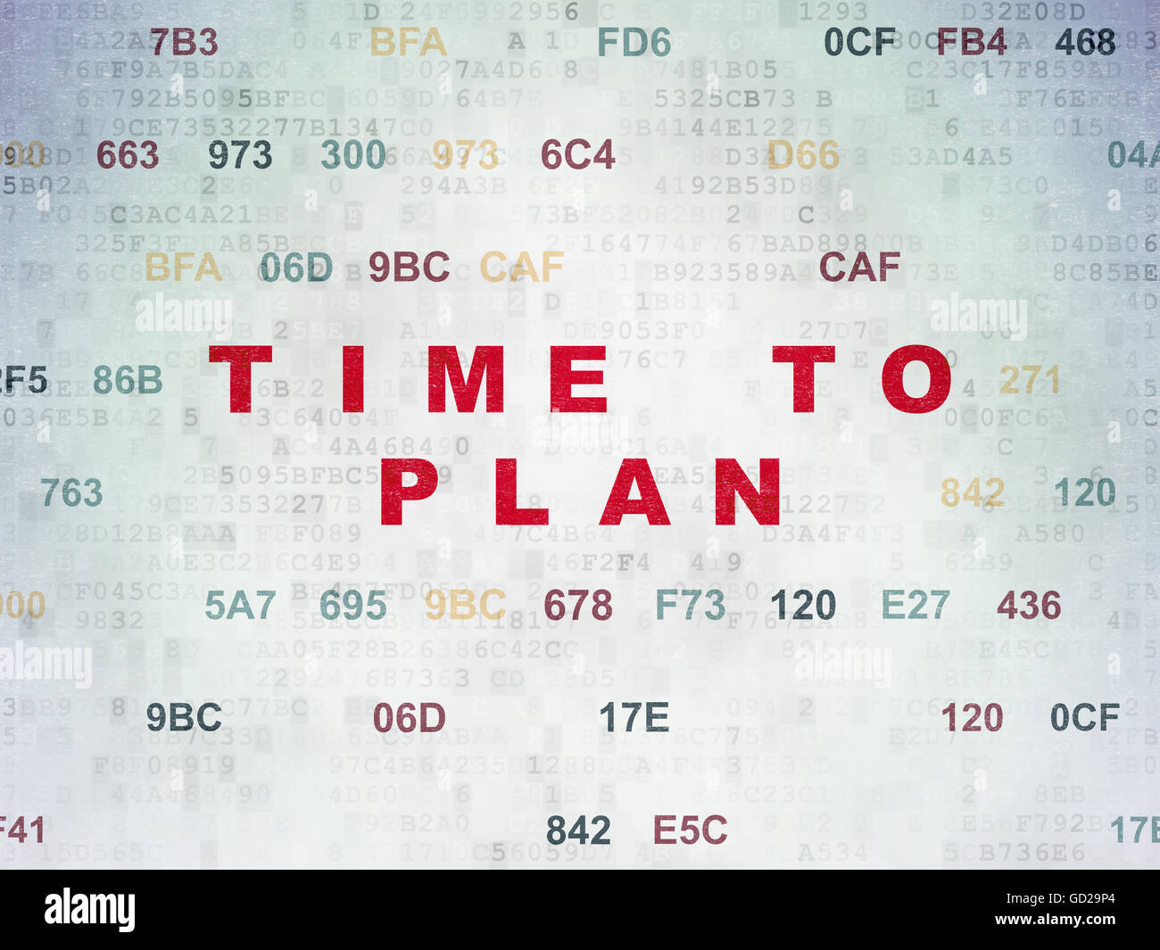 Timeline concept: Time to Plan on Digital Data Paper background Stock ...