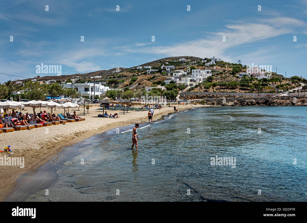 Posidonia beach greece syros hi-res stock photography and images - Alamy