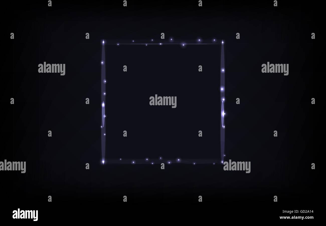 Glowing square border. Abstract vector illustration Stock Vector Image ...