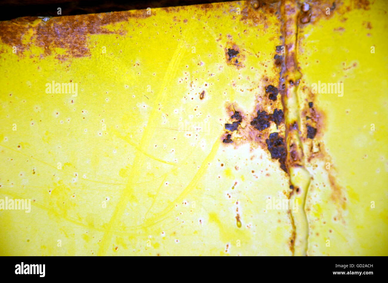 Yellow paint, rusty surface, yellow, paint, surface, slipshod, rough ...