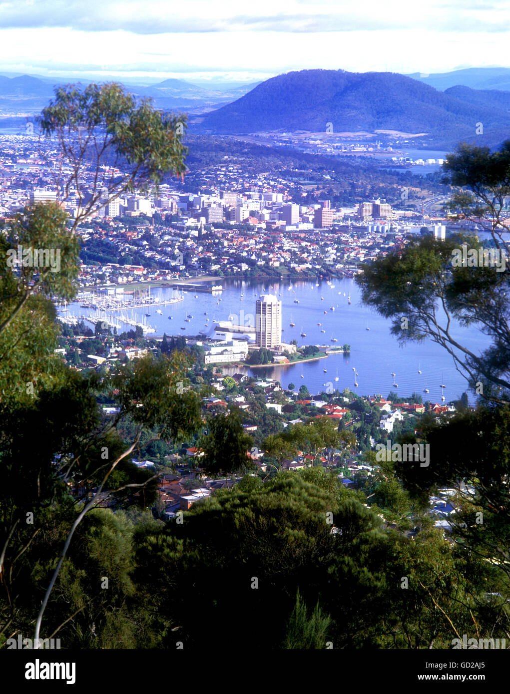 Australia Tasmania Hobart Hobart the state capital of Tasmania voewed ...