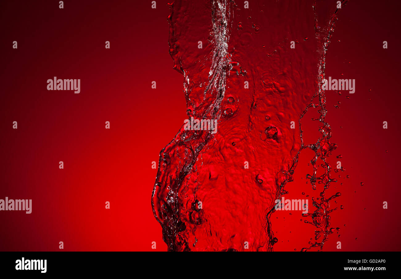 Water texture on a red background Stock Photo - Alamy