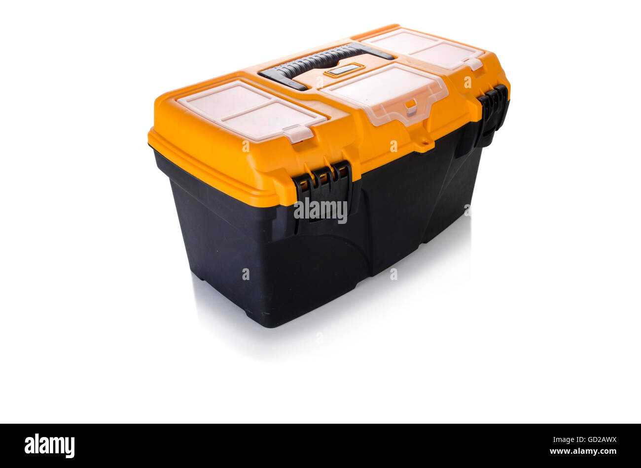 Toolkit box isolated on the white background Stock Photo - Alamy