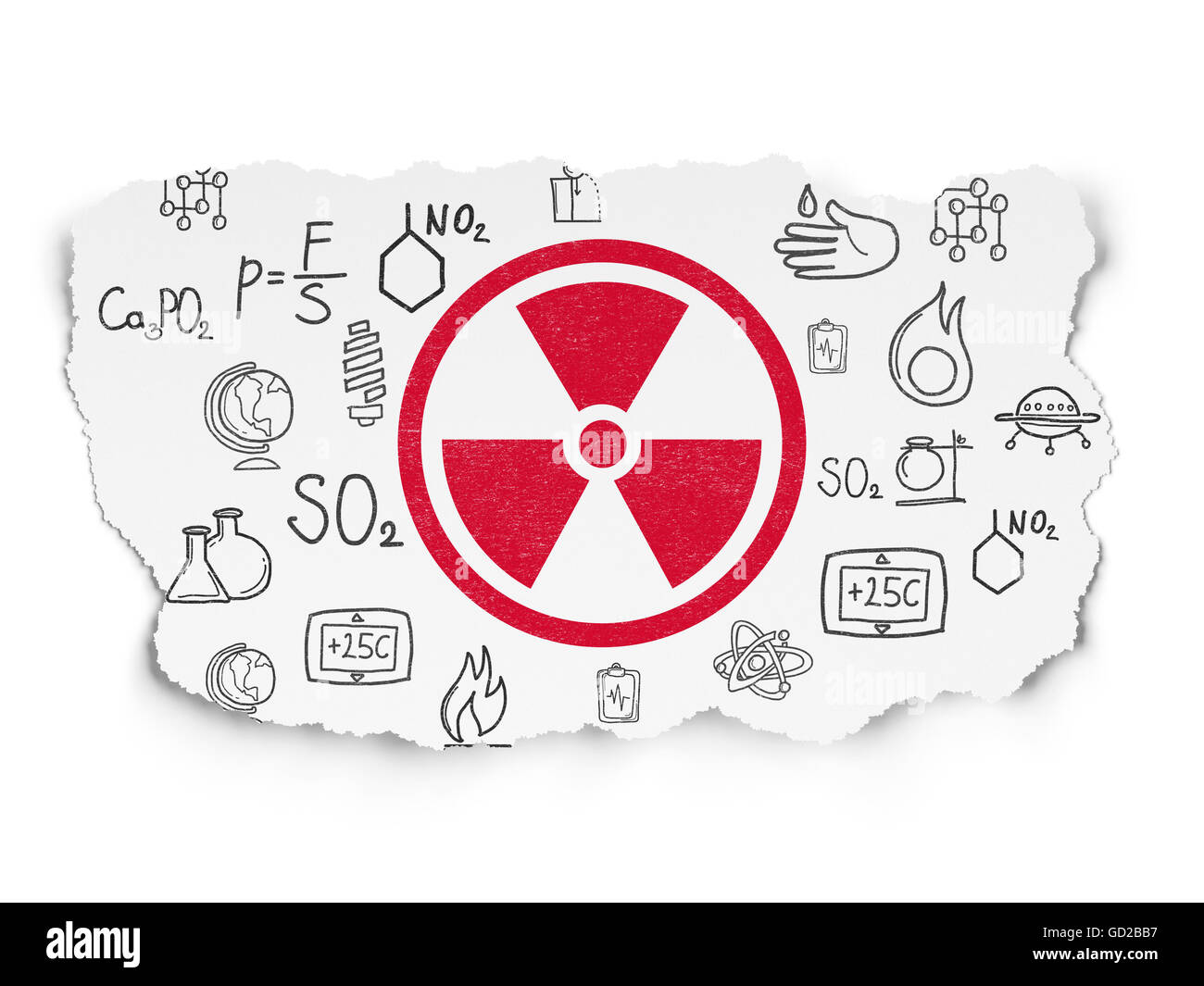 Science concept: Radiation on Torn Paper background Stock Photo - Alamy