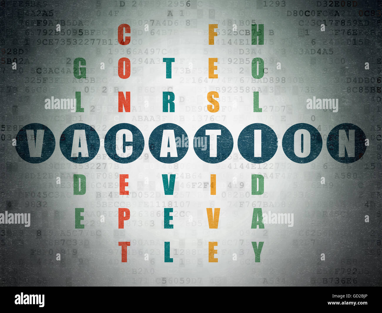 Holiday concept: Vacation in Crossword Puzzle Stock Photo - Alamy